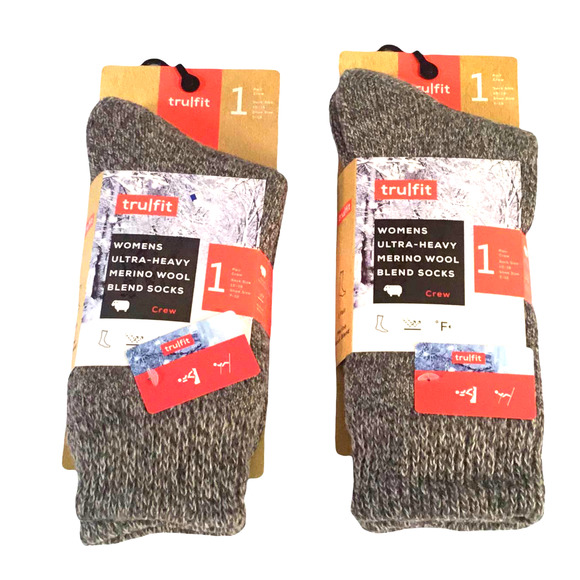 Trufit | Accessories | Trufit Merino Wool Blend Womens Socks 2 Pair ...